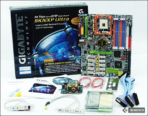 [리뷰] 풀스펙 + Ultra 320 + i875P, Gigabyte 8KNXP Ultra | 케이벤치 리뷰