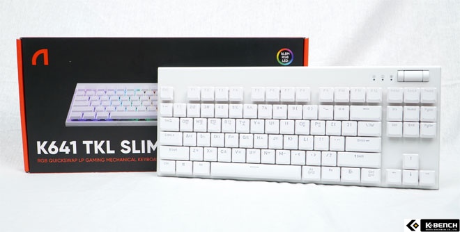 책상 위 공간 활용을 위한 게이밍 키보드, 앱코 K641 TKL SLIM PLUS | 케이벤치 리뷰