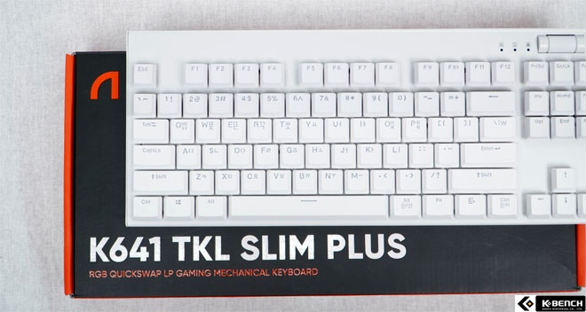 책상 위 공간 활용을 위한 게이밍 키보드, 앱코 K641 TKL SLIM PLUS | 케이벤치 리뷰