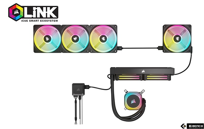 케이블 하나로 통일, 커세어 iCUE 링크 지원 쿨러, 팬, 허브 출시 | 케이벤치 주요뉴스