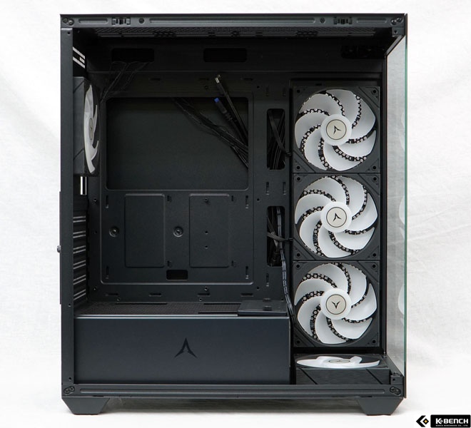 효율적인 공간의 5팬 제공 ATX PC 케이스, 앱코 UH40 킬러웨일 ARGB | 케이벤치 리뷰