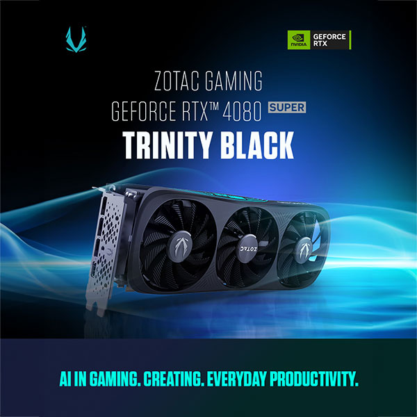 조텍코리아, RTX 4080 SUPER Trinity Black 출시 | 케이벤치 신제품뉴스, 보도자료
