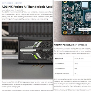 주머니 속에 GPU? RTX A500 포켓 GPU, 인텔 Xe 내장 보다 2배 빠르다 | 케이벤치 주요뉴스