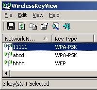 WirelessKeyView v2.11 64비트 (무선 네트워크 키 복구) | 케이벤치 다운로드