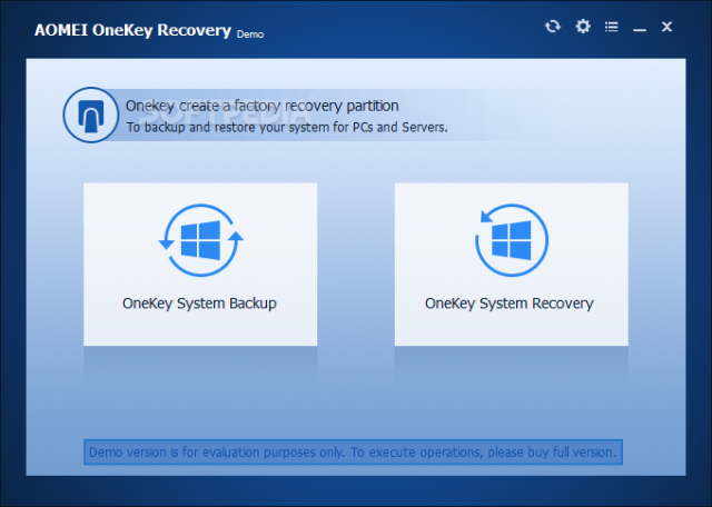 AOMEI OneKey Recovery v1.7.1 (시스템 백업/복구) | 케이벤치 다운로드